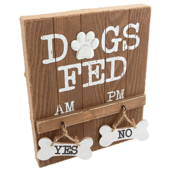 Rustic "Dogs Fed" sign - Dog Krazy Gifts