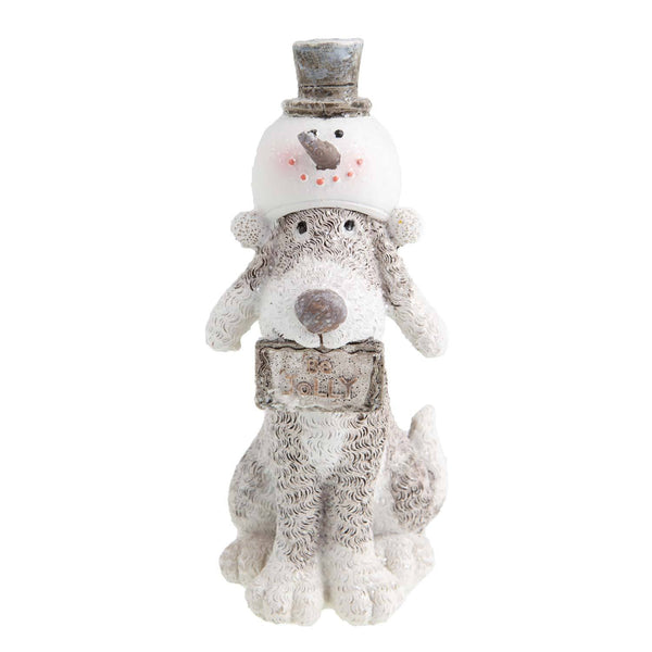 Dog in Snowman Hat Christmas Decoration - Dog Krazy Gifts