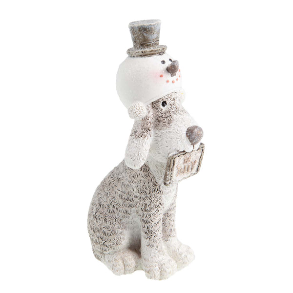 Dog in Snowman Hat Christmas Decoration - Dog Krazy Gifts