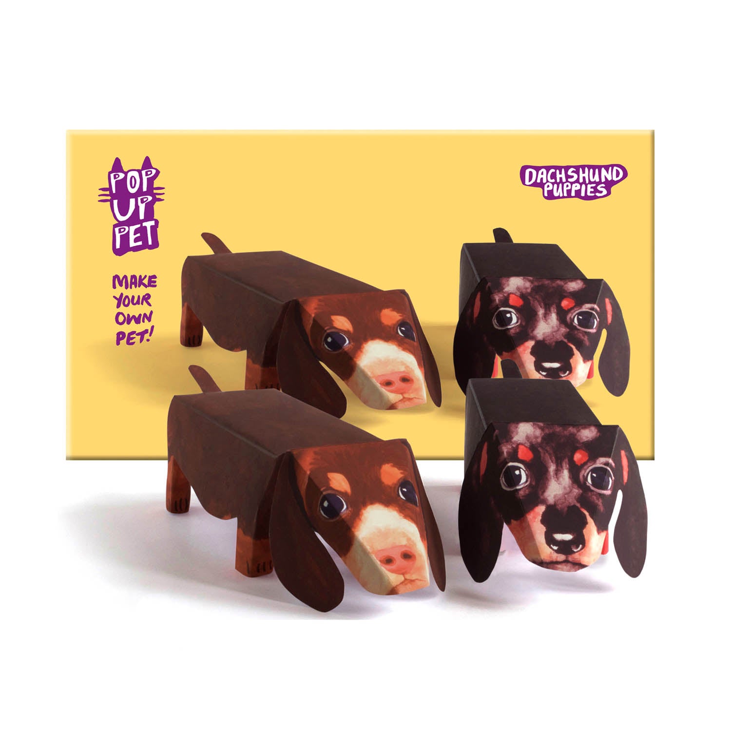 Dachshund Puppies Pop Up Pet - Dog Krazy Gifts